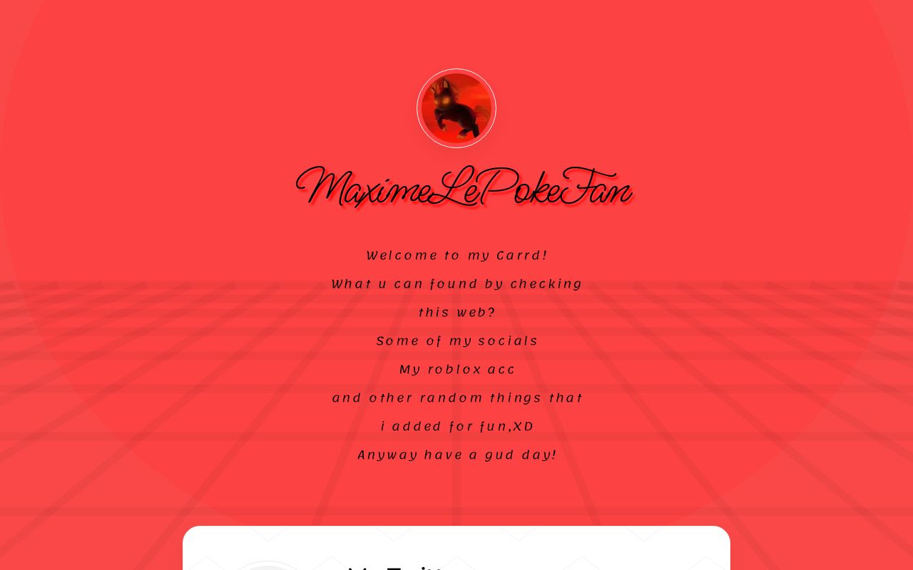 Maxime Official Carrd Website